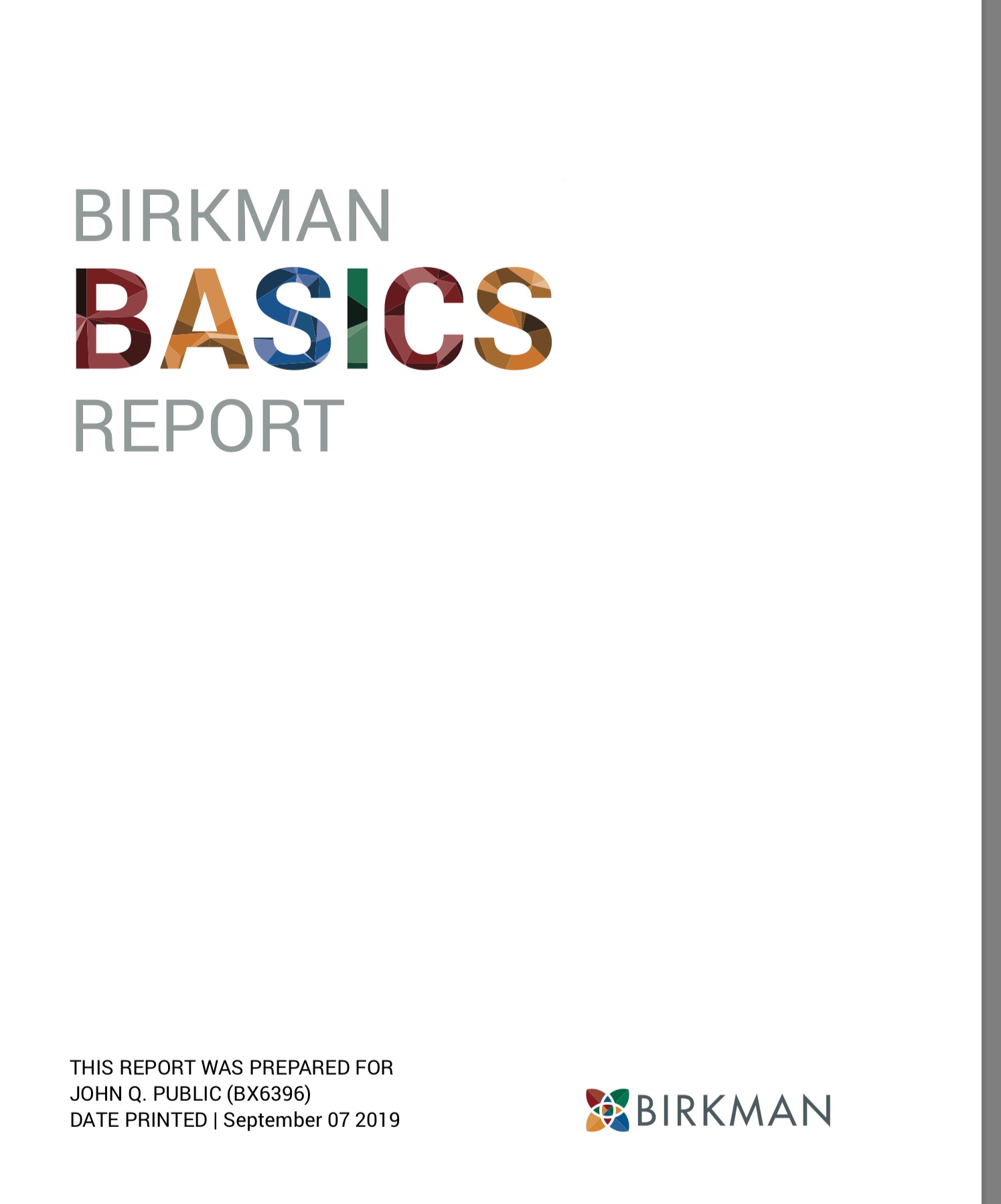 Birkman Basics – Sample Pages – Career and Life Design